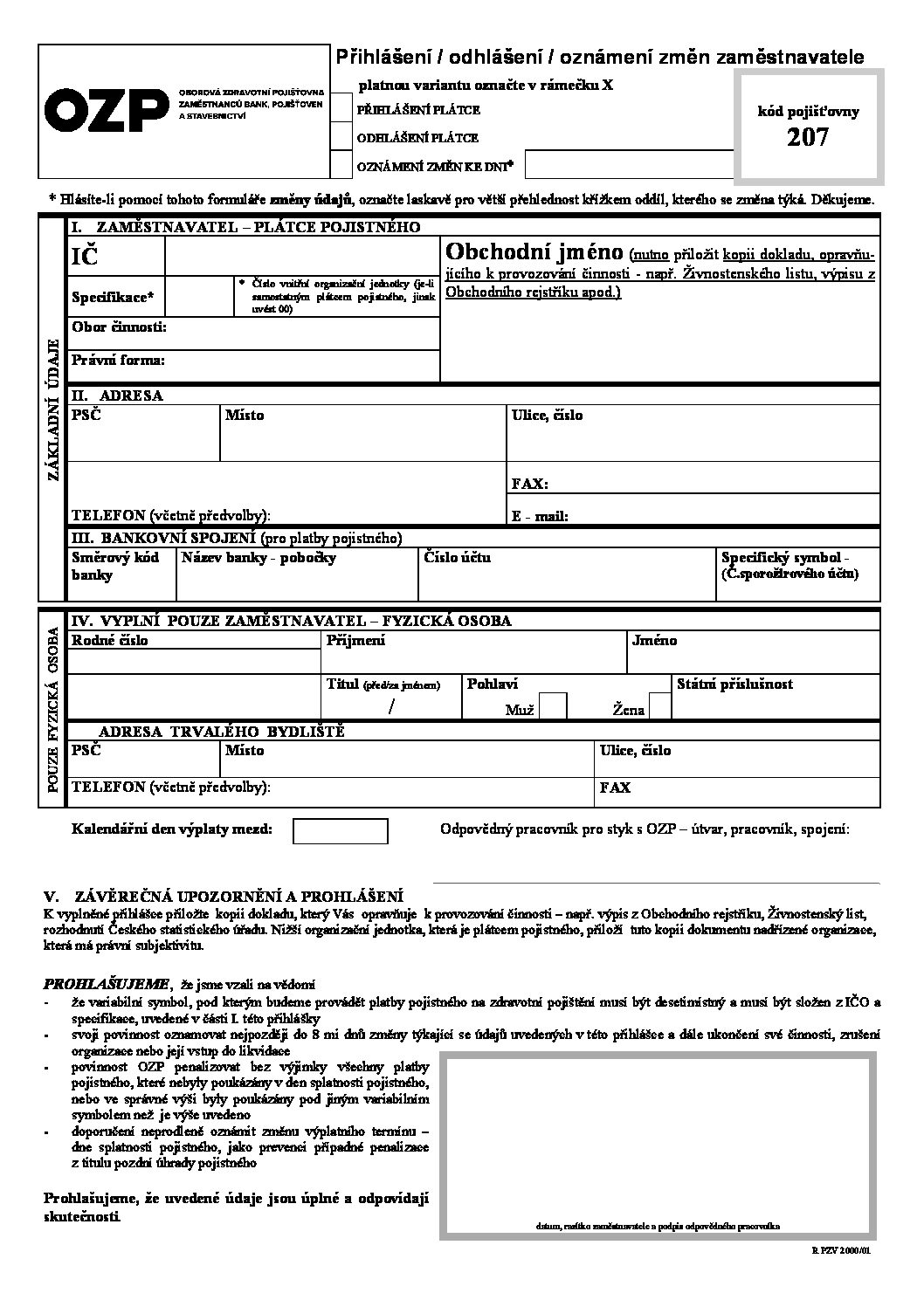 Přihláška a EL zaměstnavatele – OZP | Průvodce podnikáním | ČSOB